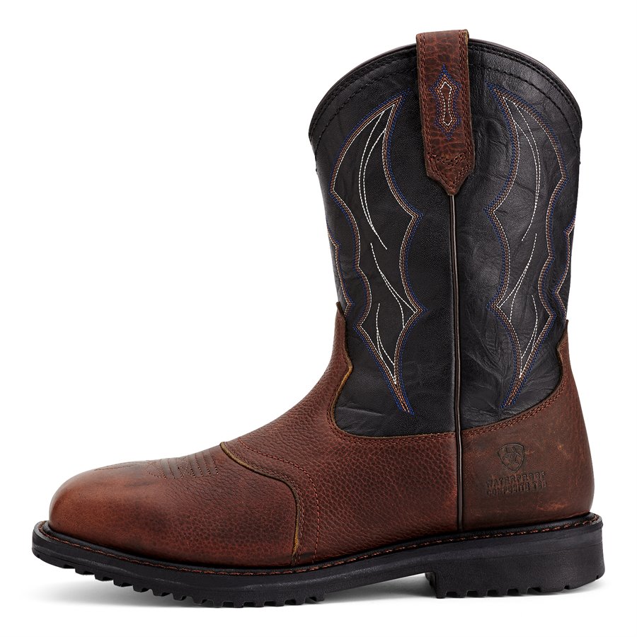 CSA Composite Toe Boots ARIAT Men's WorkHog Wide Square Toe Work Boots ...