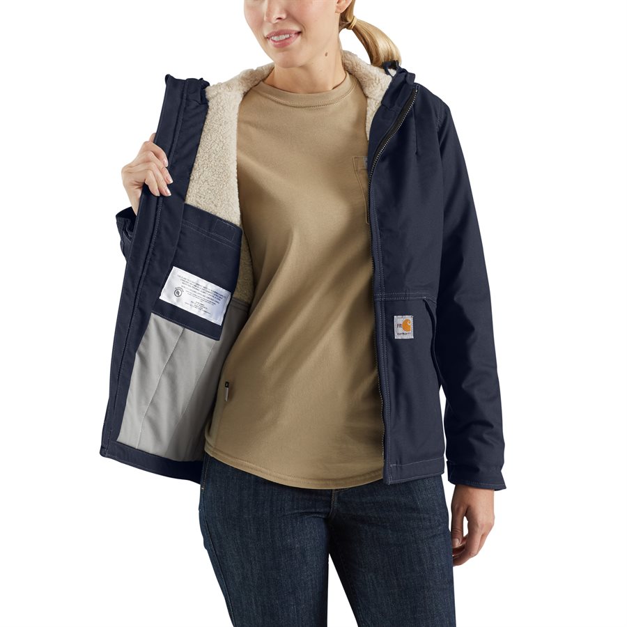 Carhartt FR Ladies Full Swing Quick Duck Jacket-Sherpa-Lined - 3 ...